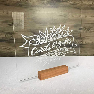 UNIQOOO 8x10 Inch DIY Blank Clear Acrylic Sheets | Wedding Acrylic Sign ...
