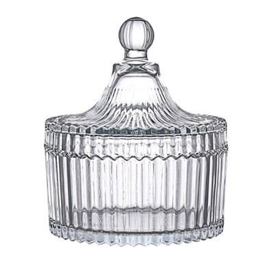 UPSTORE 1PCS 300ml/10oz Tent Shaped Crystal Glass Candy Dish with Lid ...