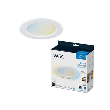 WiZ Tunnable White 6-Inch Smart Retrofit Downlight - Pack of 1 - 2700K ...