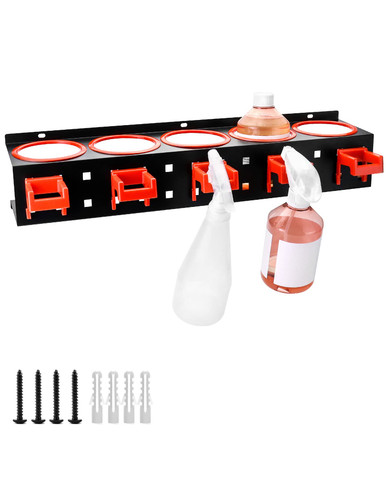 QWORK Spray Bottle Storage Rack, Aerosol Can Rack Organizer Wall Mount ...