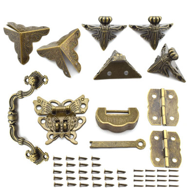 SDTC Tech 13-Pack Retro Jewelry Box Hardware Kit Includes Hasp Latch ...