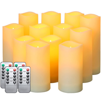 Fo32won LED Flameless Battery Operated Candles with Remote Timer ...