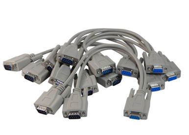 Your Cable Store 1 Foot 9 Pin Serial Splitter Cable DB9 2 Male / 1 ...