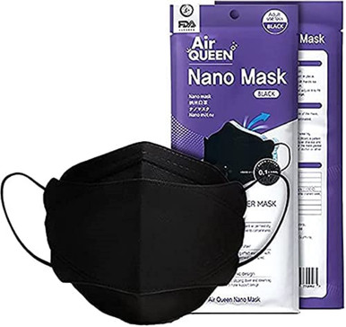 Air QUEEN Nanofiber Filter Face Mask - White 10 Pcs & Black 10 Pcs PLUS ...