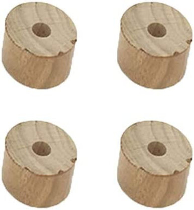 BOCNYC 4 Piecesniture Feet Wood Cylindrical Stool Heightening Feet Pad ...