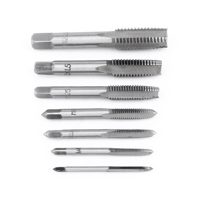 7pcs NPT Pipe Taps Set, Metric Thread Taps M3, M4, M5, M6, M8, M10, M12 ...