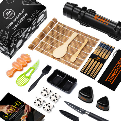 Sushi Making Kit, 25 in 1 Complete Sushi Kit with Sushi Roller, Sushi ...