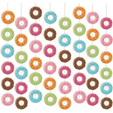 8 Packs Donut Birthday Party Banners Donut Garland Hanging Swirl Grow ...