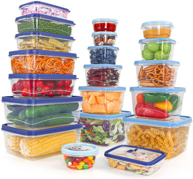 GiFBERA 40-Piece Food Storage Containers with Lids and Vent (20 ...