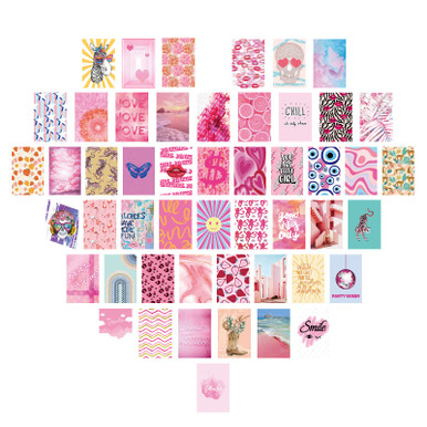 PROCIDA Preppy Wall Collage Kit Aesthetic Pictures, Preppy Pink Girls ...