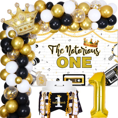 The Notorious One Birthday Decorations - Hip Hop Boys 1st Birthday ...