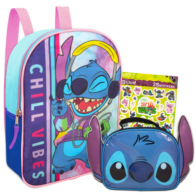 Disney Lilo and Stitch Mini Backpack and Lunch Box Bundle - 4 Pc Set ...