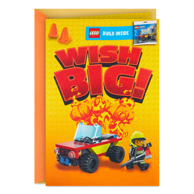 Hallmark Birthday Card for Kids with Legos (Fire Truck Building Kit ...