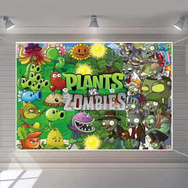 Plants Game Theme Party Backdrop PVZ Poster Zombies Supplies for PVSZ ...