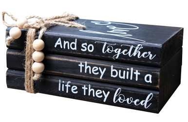 LIVDUCOT Book Stack Decor Black | Farmhouse Stacked Books | Coffee ...