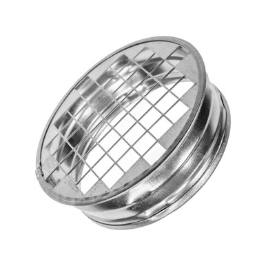 Vent Systems 4" Metal Tee Cap with Mesh. Galvanized Steel End Cap ...