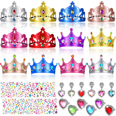 36 Pieces Foam Princess Tiaras and Crowns Set Princess Jewelry Toys DIY ...