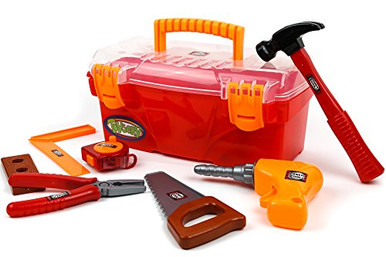 Toysery 24 Pieces Complete Kids Toy Tools Set - Fun Tool Box Kit For ...