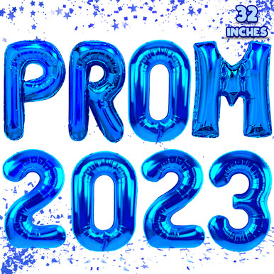 algpty Prom 2023 Balloons 32 Inch Blue - Prom 2023 Decorations Decor ...