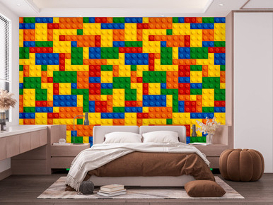 EGD Playroom Blocks Legos Wallpaper | Peel and Stick Kids Room Decor ...