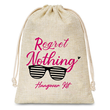 Hangover Kit Gift Bags - Regret Nothing Themed Survival Recovery Kit ...