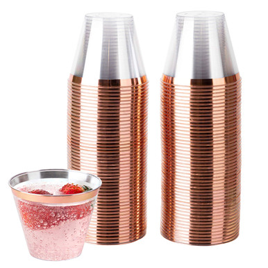 PLASTICPRO 9 oz Disposable Plastic Party Cups,Old fashioned Designed ...