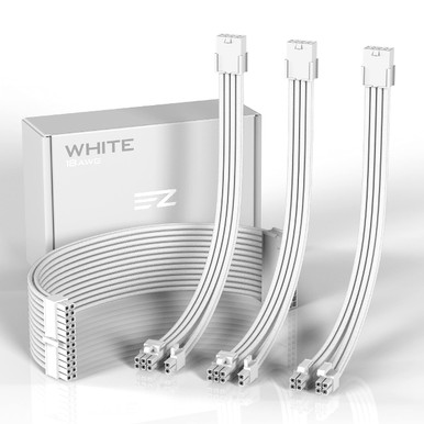 EZDIY-FAB PSU Extension Cable Sleeved Custom Mod PC Power Supply Cable ...