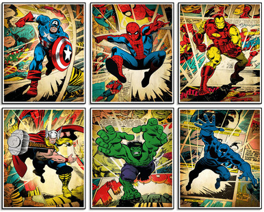 Marvel Posters Avengers Superheros Watercolor Poster Avengers Wall Art ...