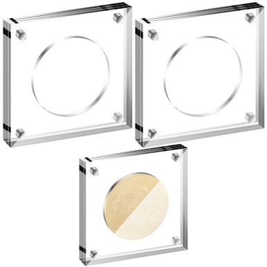 Kathfly 2 Pack 2 Inch Diameter Challenge Coin Display Holder Case ...