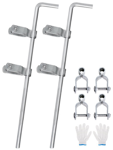 Chain Link Gate Drop Rod Kit 1-3/8" x 32" Cane Bolt for Single or ...