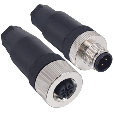 Lonlonty M12 4 Pin Male & Female Socket Panel Aviation Wire Connector ...