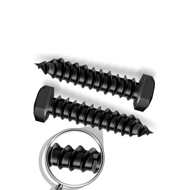 3/8" x 1-1/2" Lag Bolts, Stainless Steel Hex Head Lag Screws Heavy Duty ...