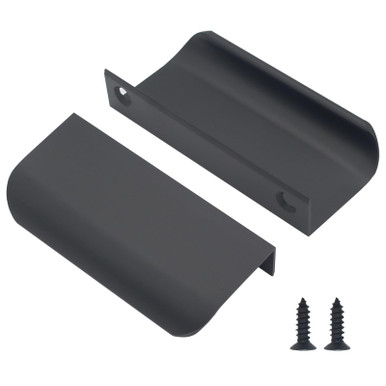 HANIHUA 10 Pack Black Finger Pulls for Cabinets, 3.15"/80mm Length ...