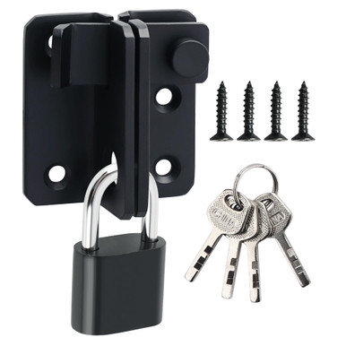 Alise Flip Latch Gate Latches Set with Padlock,Slide Bolt Latch Safety ...