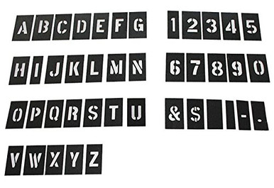 Attisstore Alphabet Stencils, 1 Inch Plastic Letters and Numbers ...