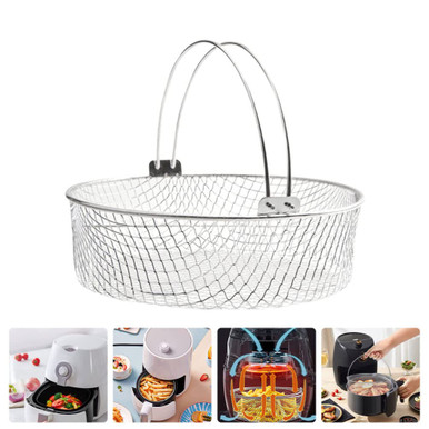 USHOBE Air Fryer Inner Basket Air Fryer Oven Mesh Fry Basket 8. 25 Inch ...