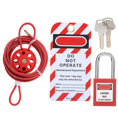 Lockout Tagout Cable Lock,Safety Padlock,Security Steel Cable Lock,Lock ...