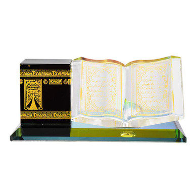 Pssopp Muslim Crystal Gilded Kaaba Quran Model Kits Islamic Building ...