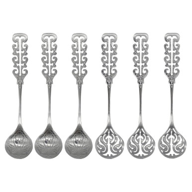 Pinenjoy 6Pcs Vintage Coffee Spoons 18/10(304) Stainless Steel Sugar ...