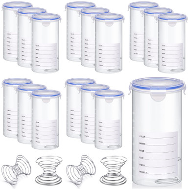 Skylety 16 Sets Plastic Paint Containers with Lids Airtight Paint ...