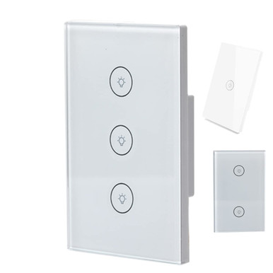 FAN YE WiFi Smart Wall Touch Light Switch Electric 1/2/3 Gang Glass ...