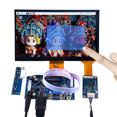 GeeekPi 7 Inch 1024x600 Capacitive Touch Screen LCD Display HDMI ...