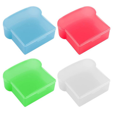 Zerodeko 4pcs Sandwich Containers Toast Shape Sandwich Box Food Storage ...