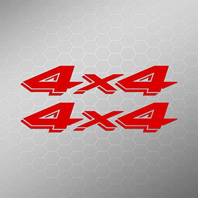 4 X 4 Vinyl Decals Stickers ( Two Pack!!! )| Jeeps Trucks | Red | 2 - 8 ...