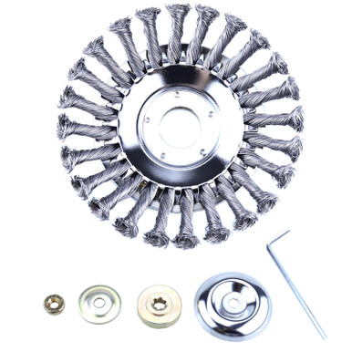 MOCW 6 inch Rotary Weed Brush Joint Twist Knot Steel Wire Wheel Brush ...