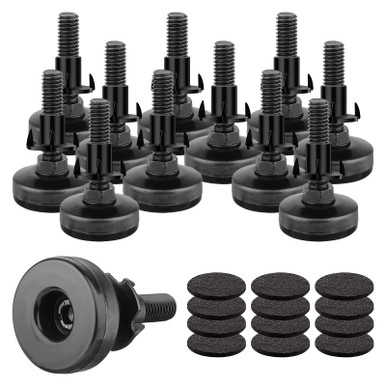 Heavy Duty Leg Levelers 3/8''-16 Thread, 12 Pcs Adjustable Leveling ...