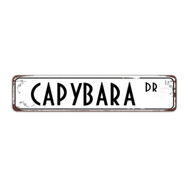 Capybara Street Sign Custom Street Sign Capybara Animals Metal Signs ...