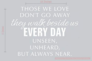 Those We Love - in Memory of Decals - Memorial Wall Decor -in Loving ...