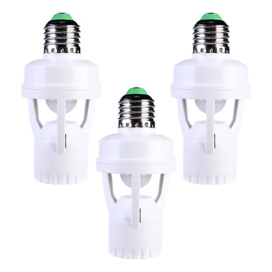 3 Pack Motion Sensor Light Socket: Smart Light Socket Light Bulb Socket ...