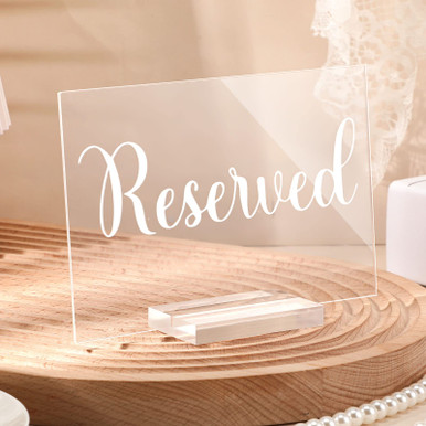 10 Sets Reserved Table Signs Clear Acrylic Wedding Signs Freestanding ...